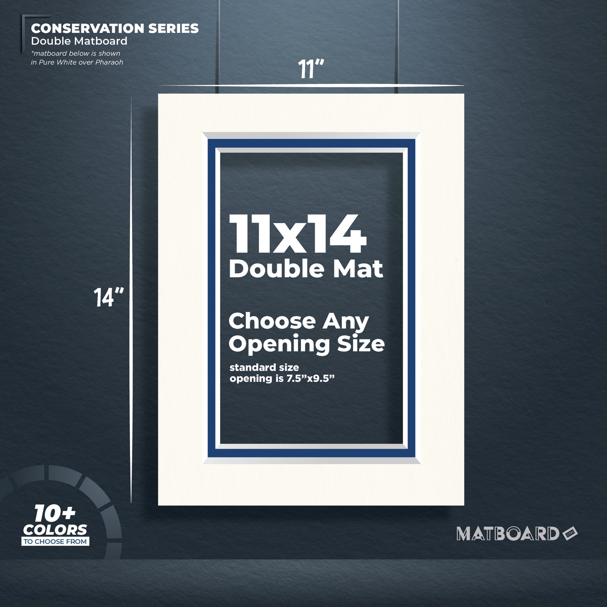 11x14 Conservation Double Matboard | Acid-Free 11x14 Mat | Matboard ...