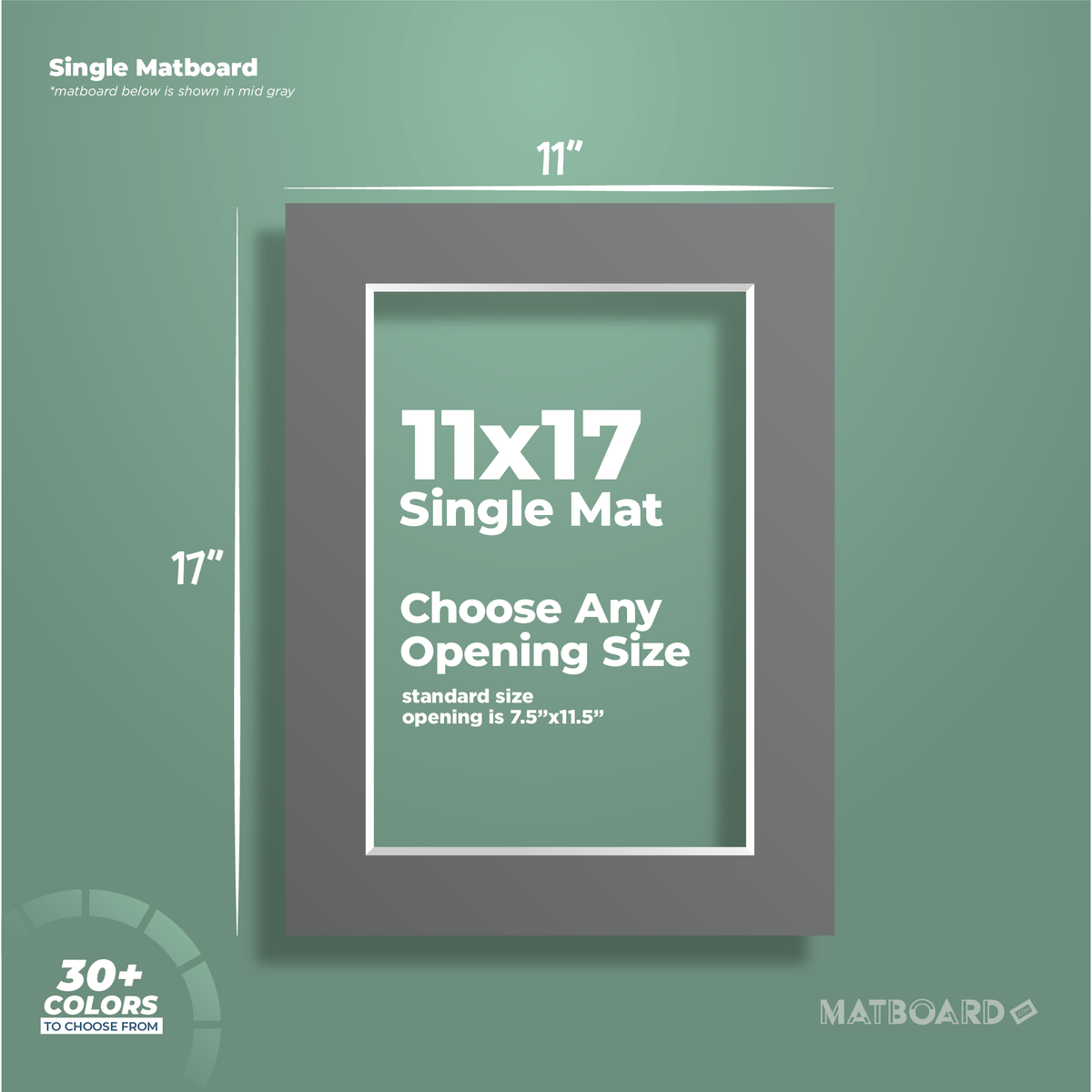 11x17 Premium Single Matboard – Matboarddotcom