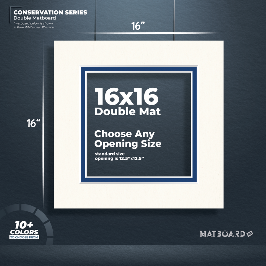 Conservation Double Mat Boards For Photos & Art | Double Mats – Matboarddotcom