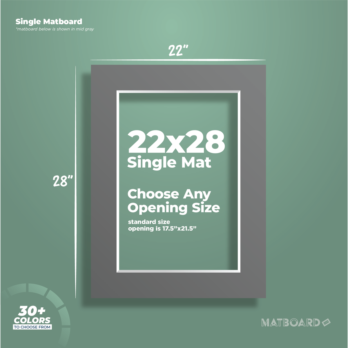 22x28 Premium Single Matboard – Matboarddotcom