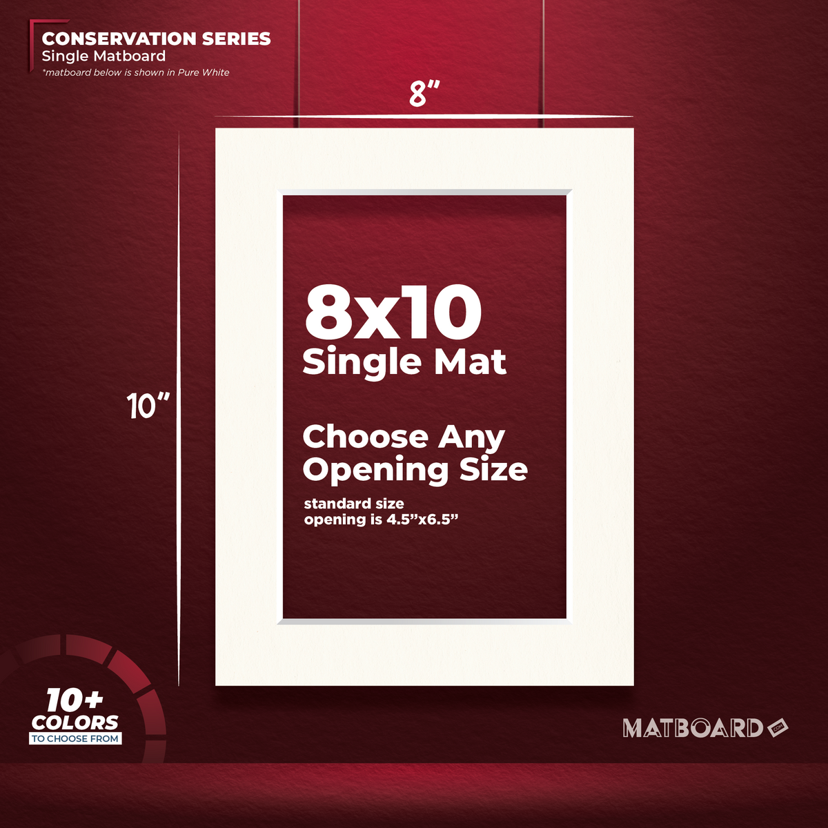 8x10 Conservation Single Matboard – Matboarddotcom