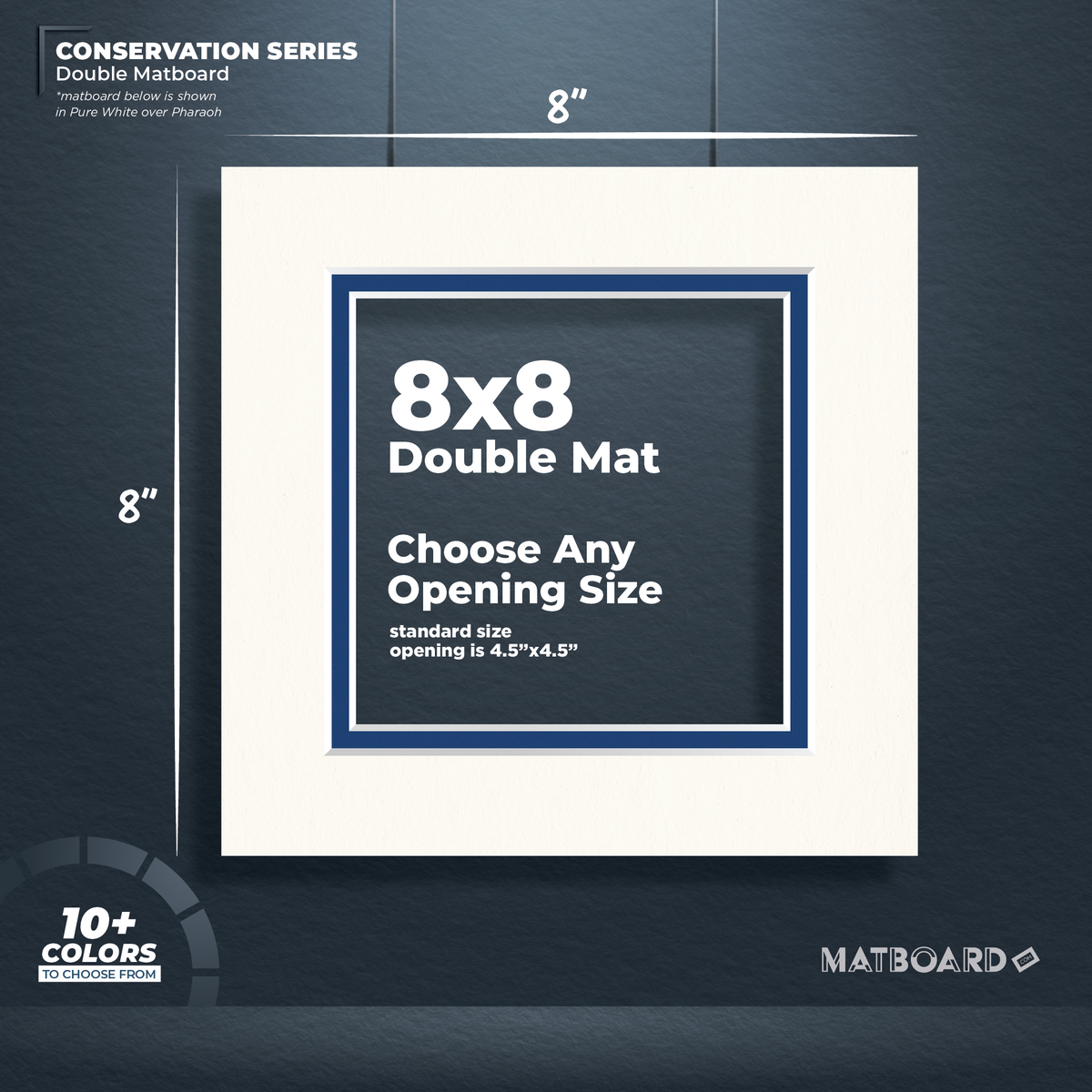 8x8 Conservation Double Matboard – Matboarddotcom