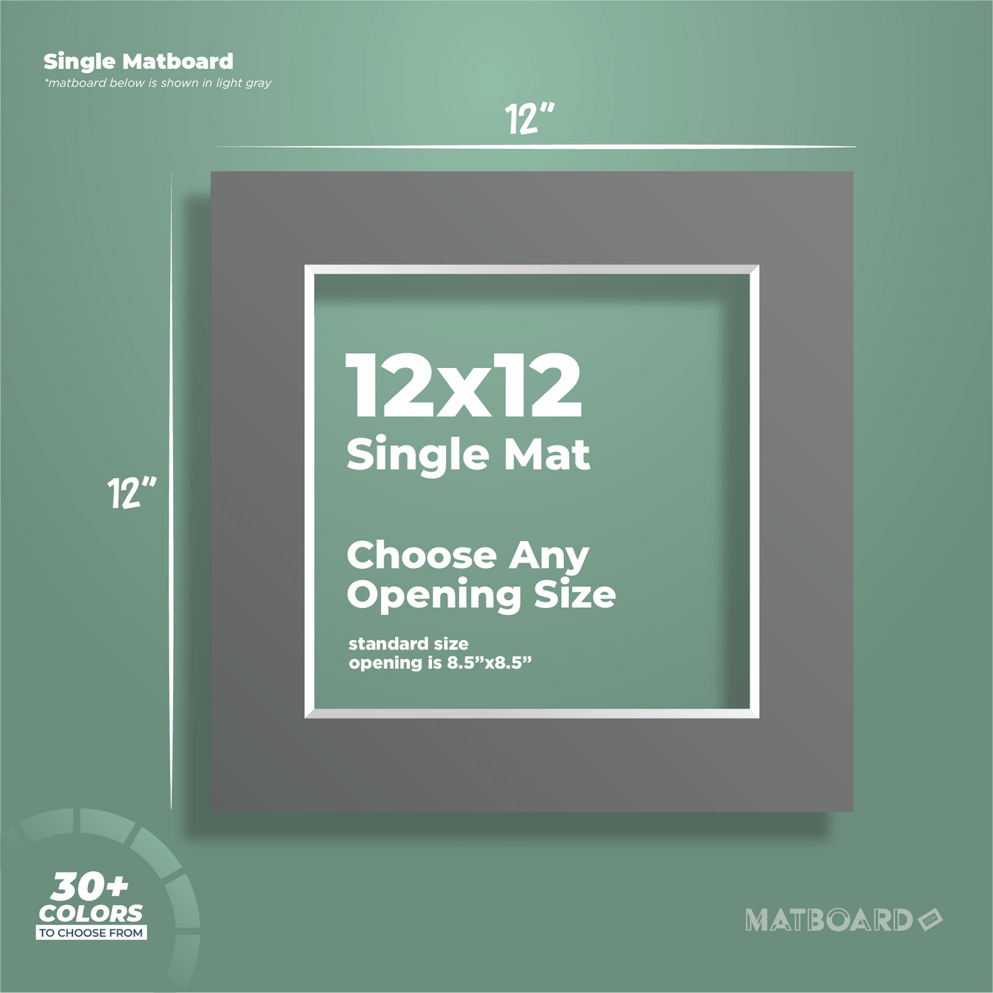 12x12 Premium Single Matboard – Matboarddotcom