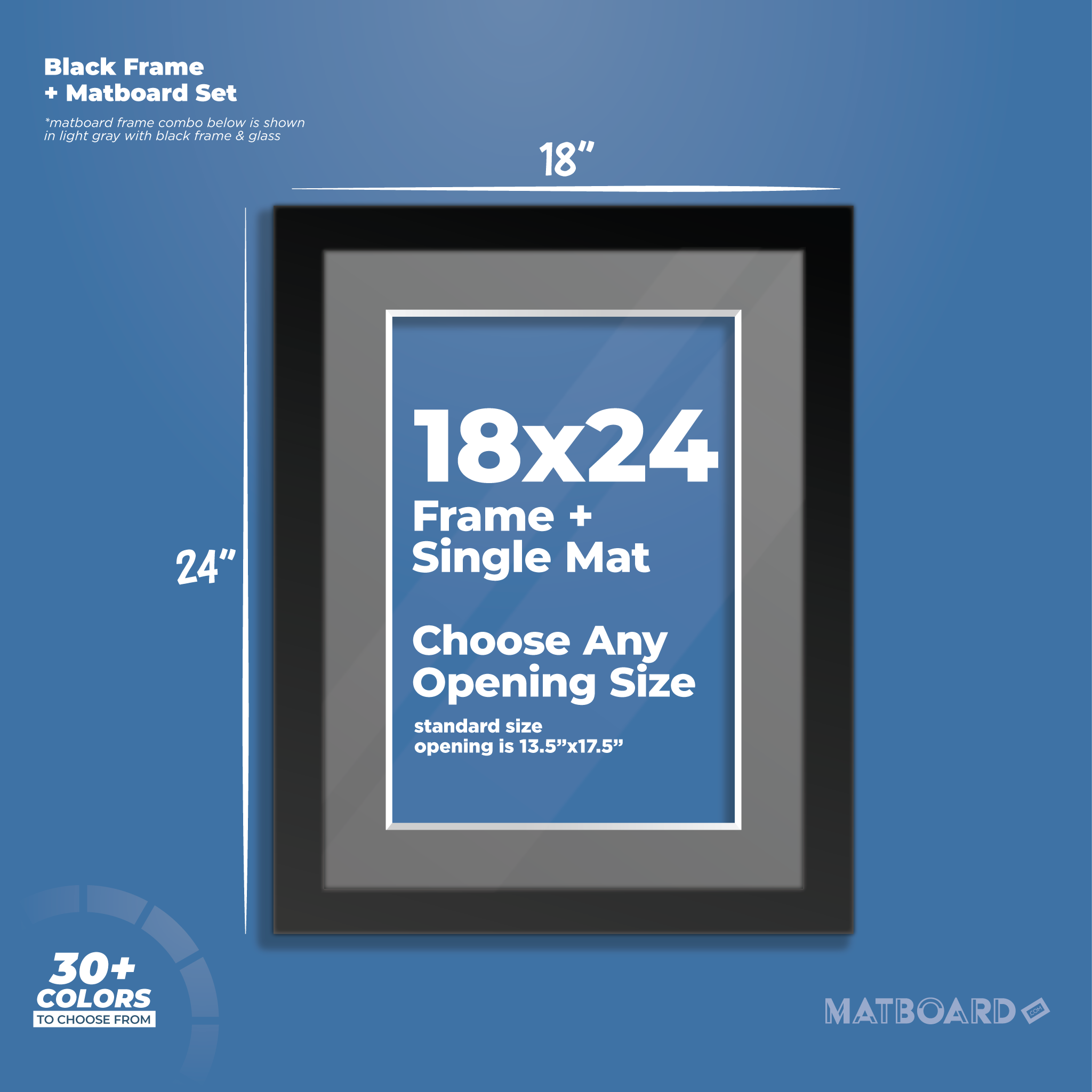 18 X 24 Poster Frame 18" X 24" Tube Profile Poster Frame Black Room