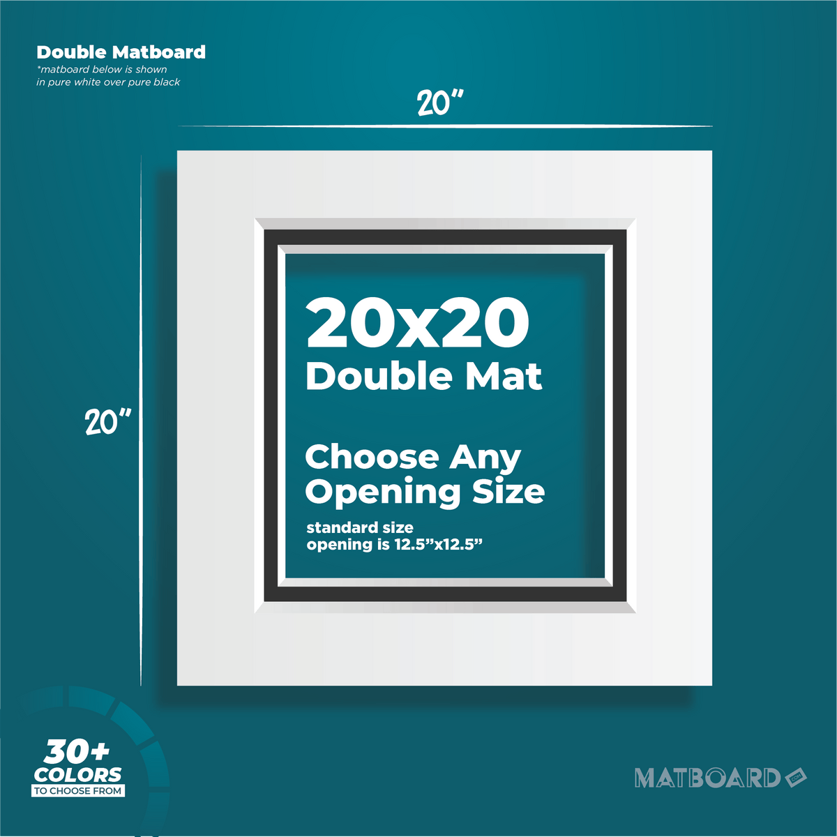 20x20 Premium Double Matboard – Matboarddotcom