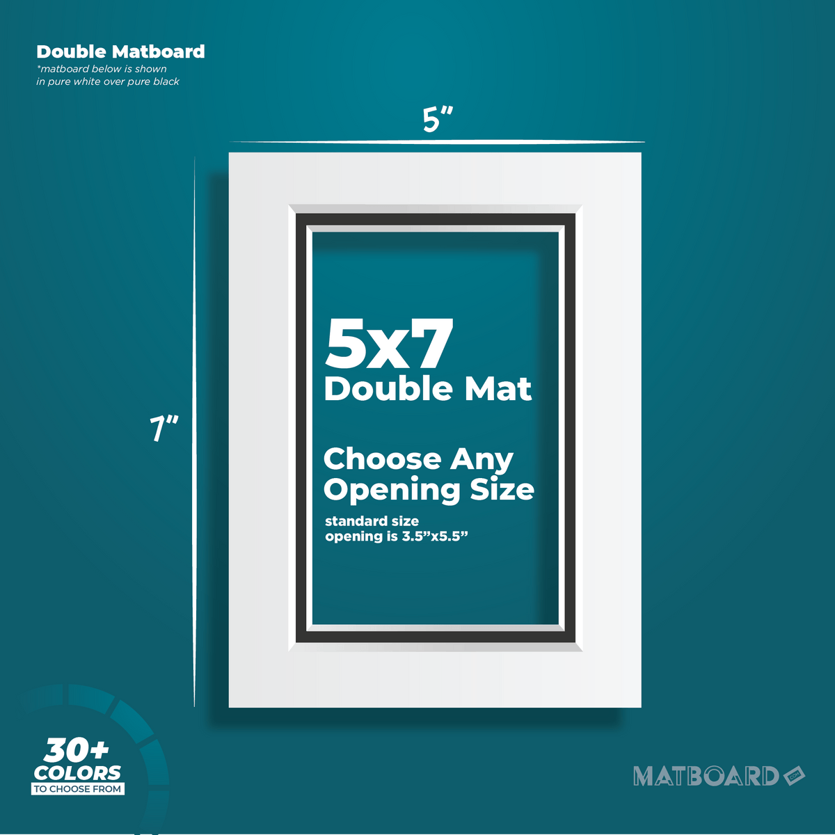 5x7 Premium Double Matboard – Matboarddotcom