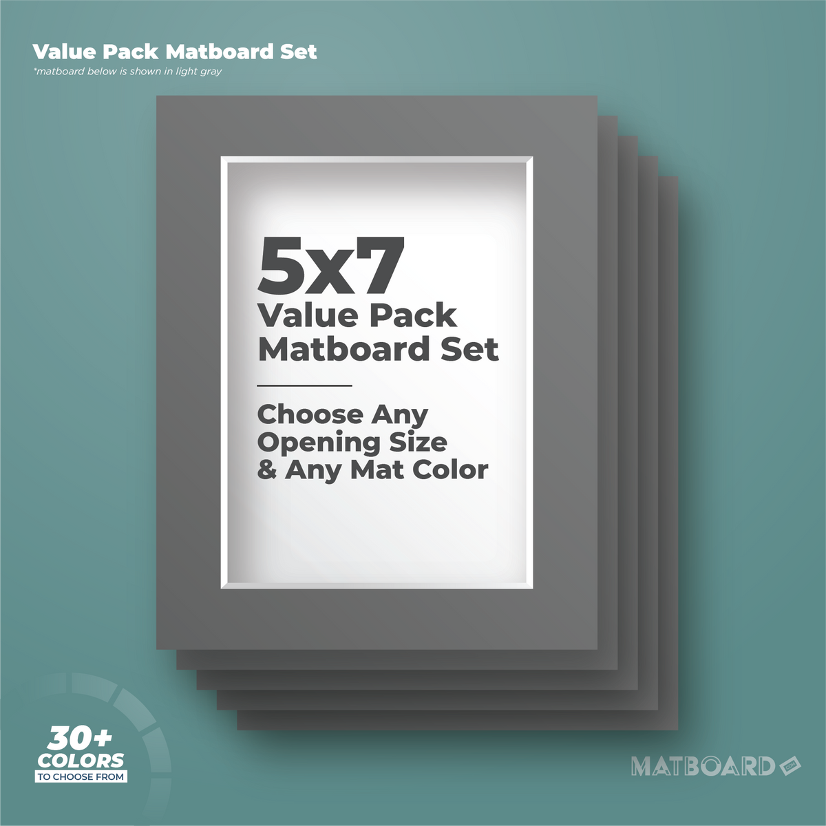 5x7 Custom Cut Mat Value Pack – Matboarddotcom