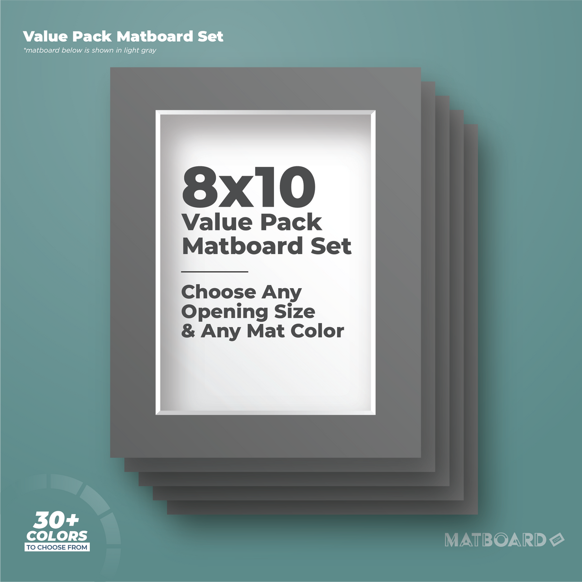8x10 Custom Cut Mat Value Pack – Matboarddotcom